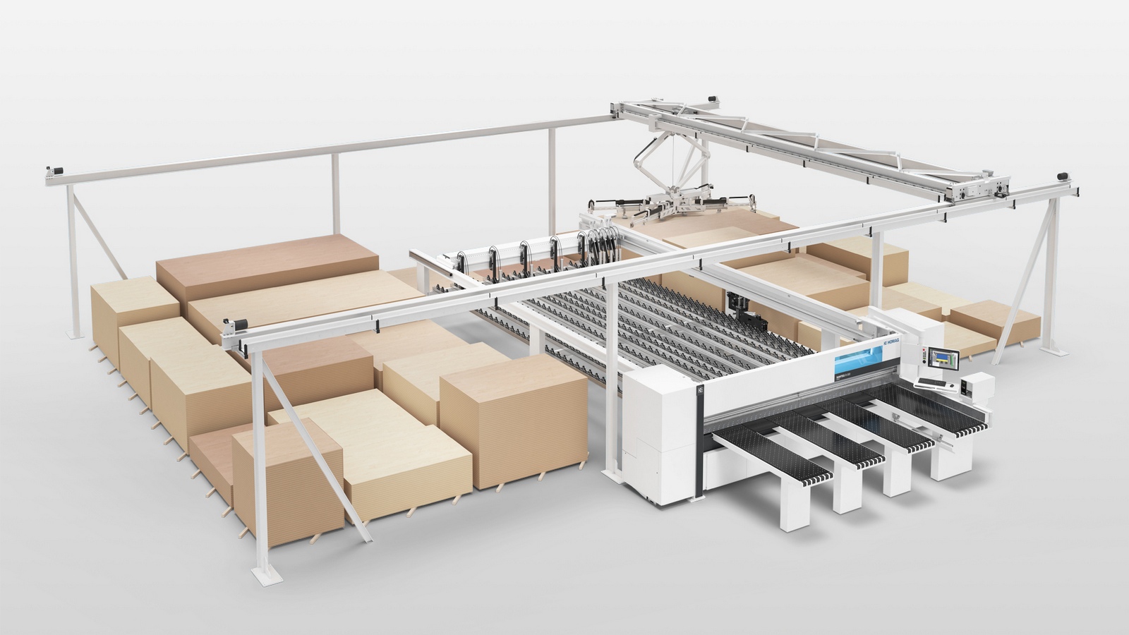 CNC velkoplošná pila HOMAG SAWTEQ S-300 + sklad STORETEQ P-200